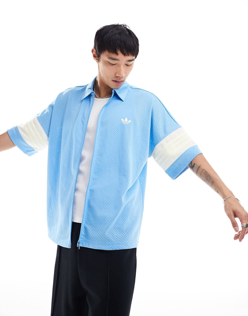 adidas Originals shirt blue off white – n’shpishop