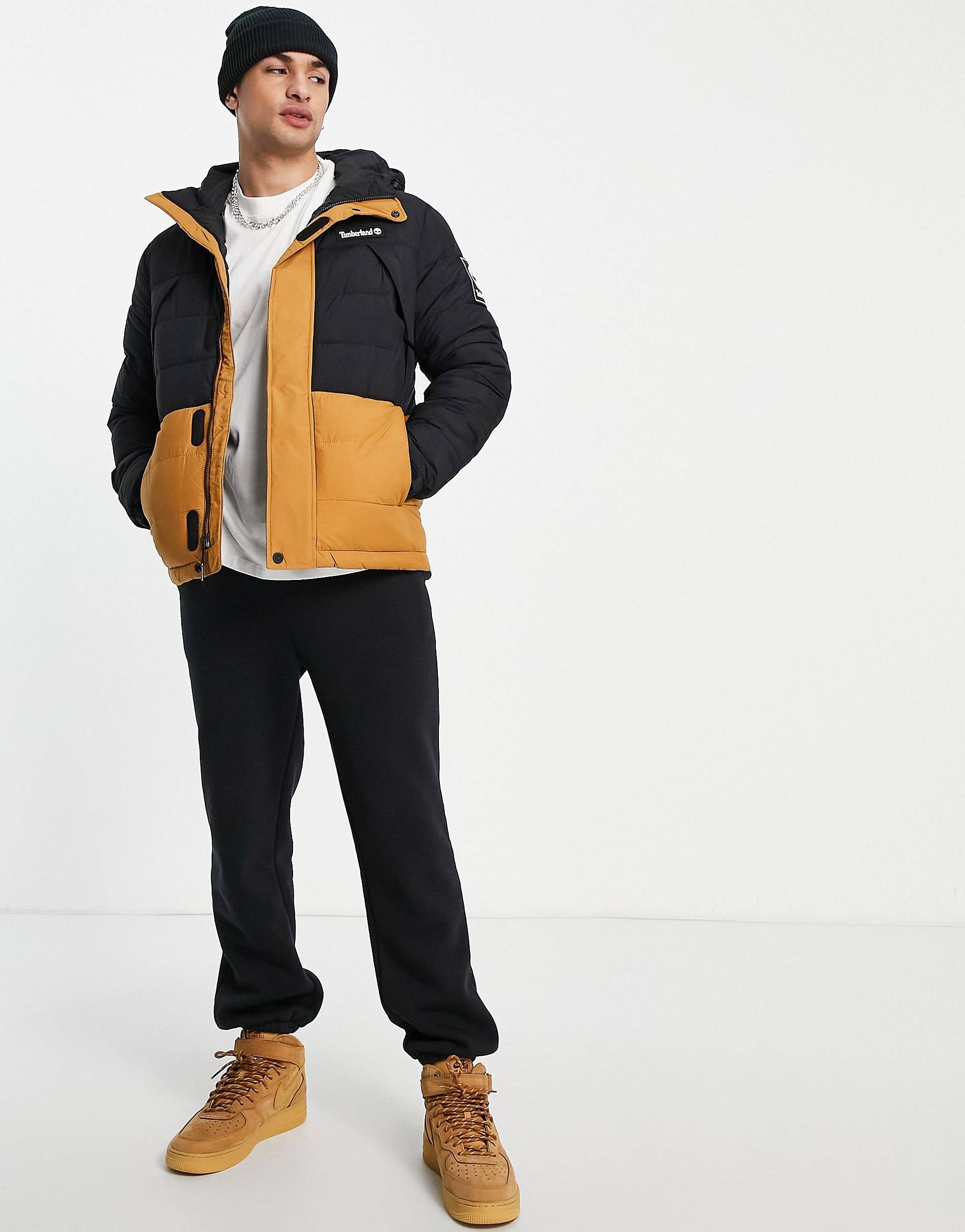 Timberland puffer jacket black/tan – n’shpishop
