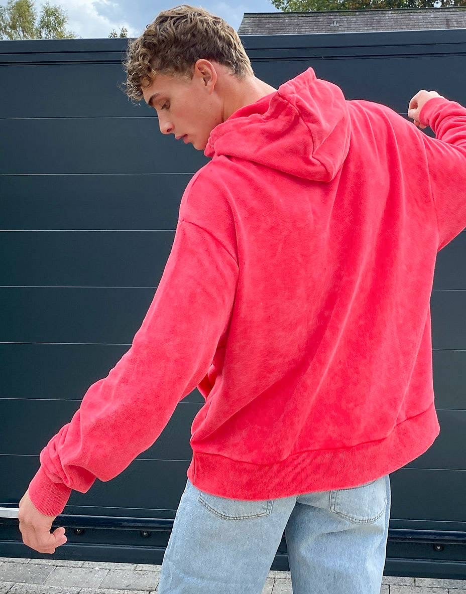 Duks COLLUSION oversized red acid wash – n’shpishop